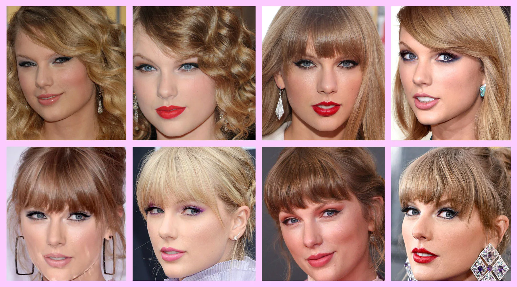 A evolução da cor do cabelo de Taylor Swift